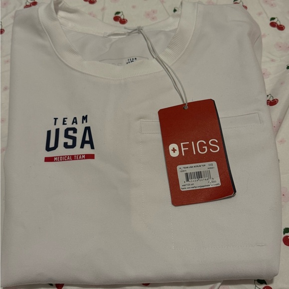 Figs | Tops | Figs White Team Usa Shirt | Poshmark